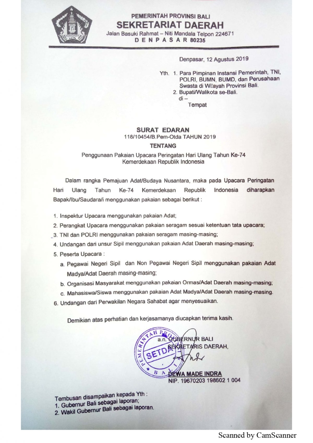 SURAT EDARAN – Biro Pemerintahan dan Kesejahteraan Rakyat Sekretariat ...